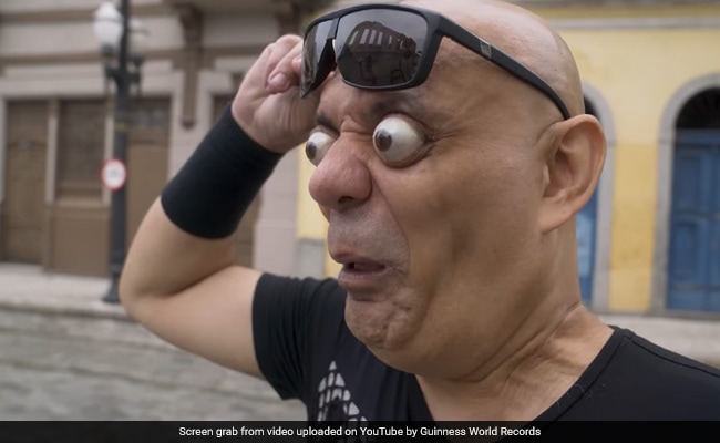Guinness World record for Brazilian man for farthest eyeball pop ever