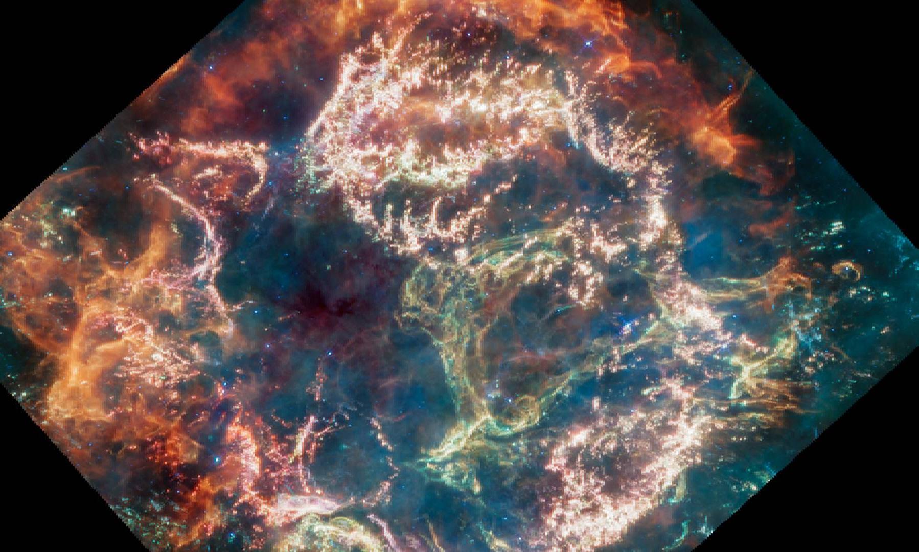 Remnants of a star exploded 340 years ago photographed by NASA