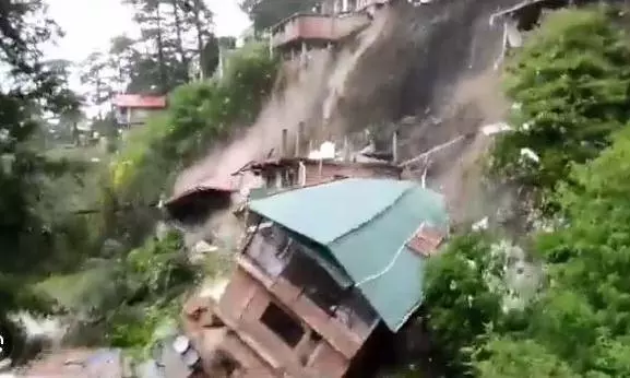 Massive landslide devours multiple houses in Himachal Pradesh, many feared trapped
