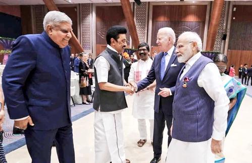 Stalin's appearance at G20 dinner causes debate in TN
