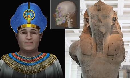 King Tuts Father Modern Payrus Showing Queen Ankhesenamun (left) With