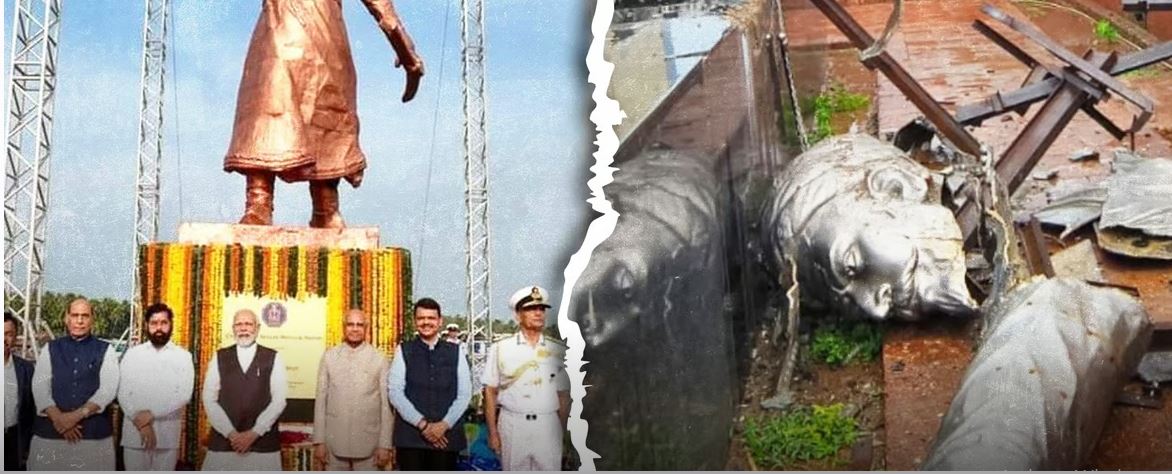 Sculptor and consultant booked after Chhatrapati Shivaji statue collapse